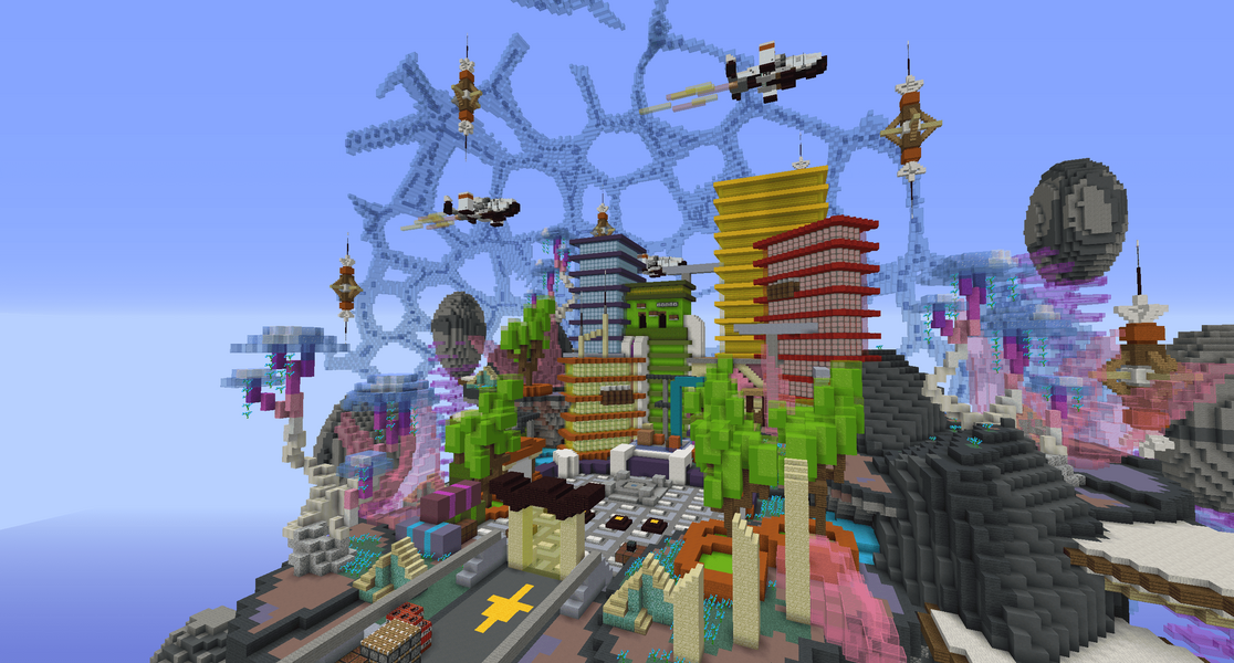 Cyberpunk Space Lobby | BuiltByBit