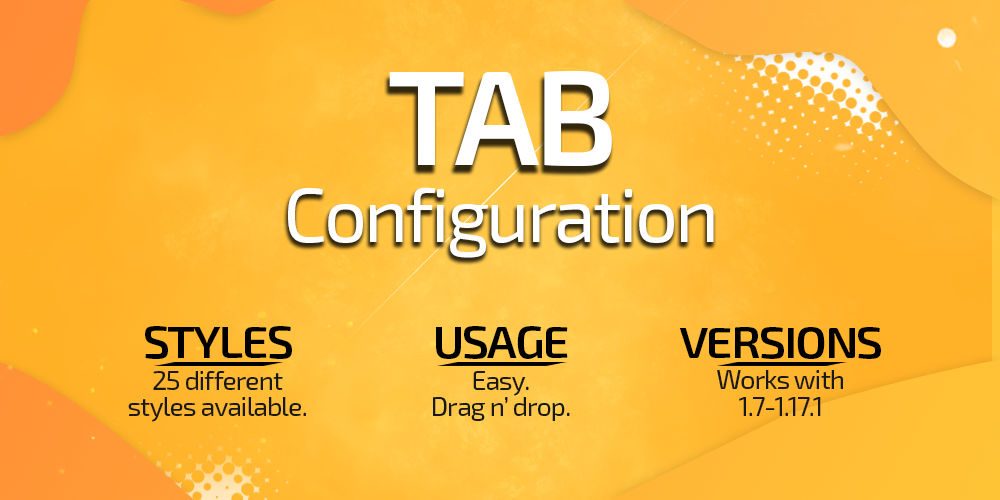 TAB CONFIGURATION | 25 TAB DESIGNS | BuiltByBit (MC-Market)