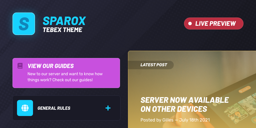 Sparox Ghost Theme | BuiltByBit (MC-Market)