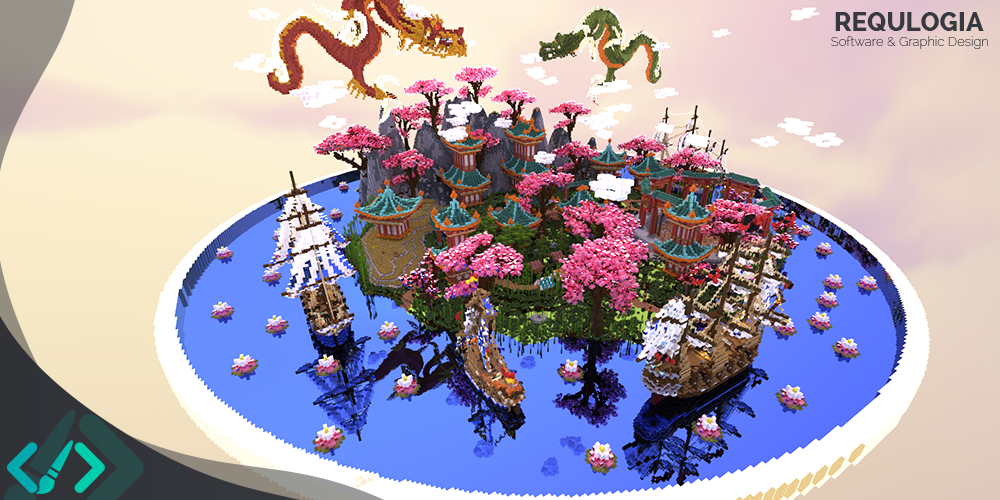 SkyBlock - Oriental Spawn Map 250x250 | BuiltByBit (MC-Market)