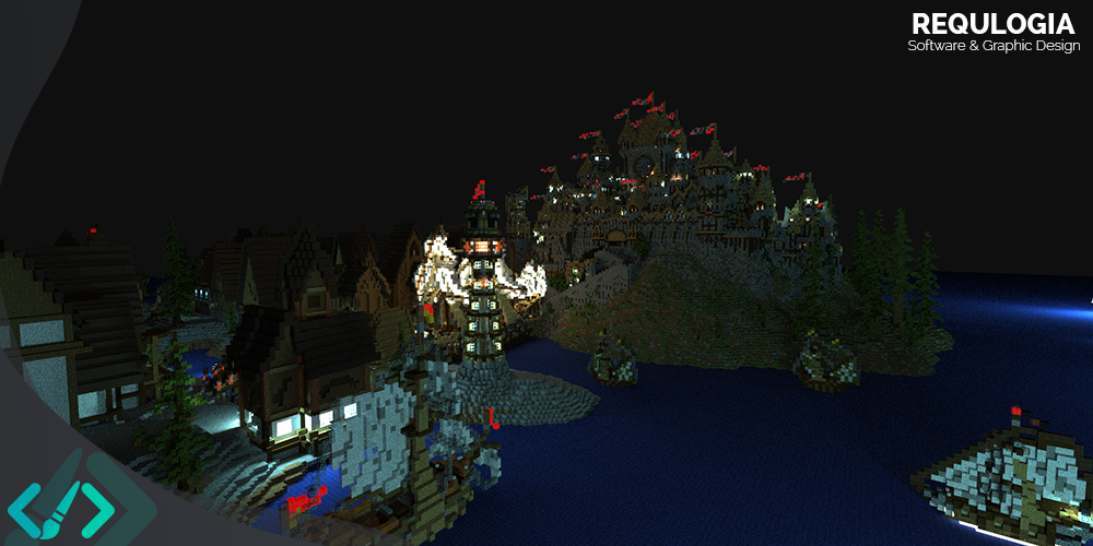 SURVIVAL - Medieval Seaport Map 500x500 | BuiltByBit (MC-Market)