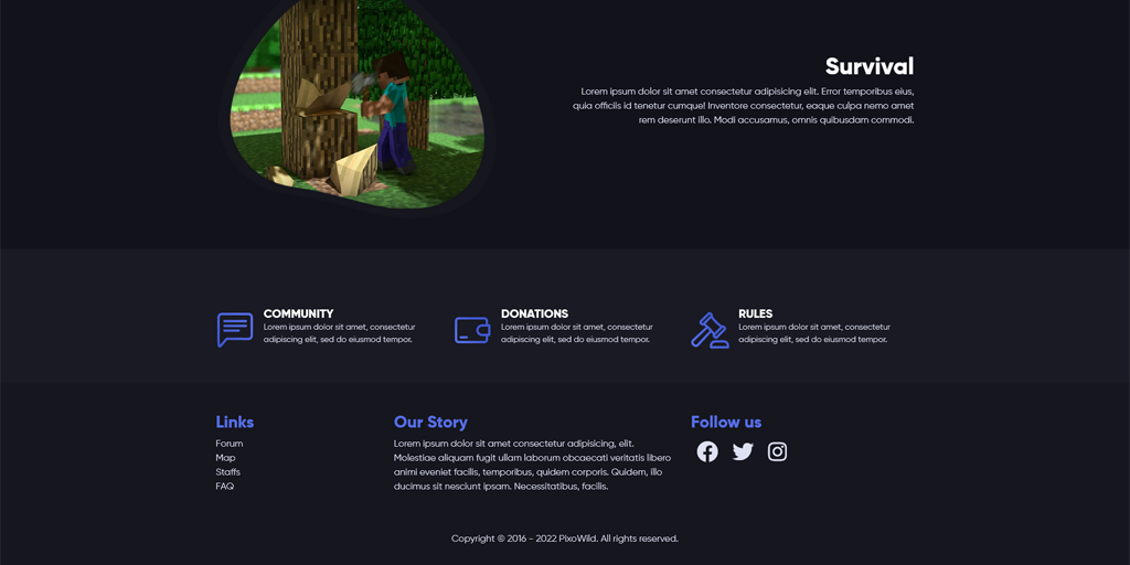 Minecraft Website Template | BuiltByBit
