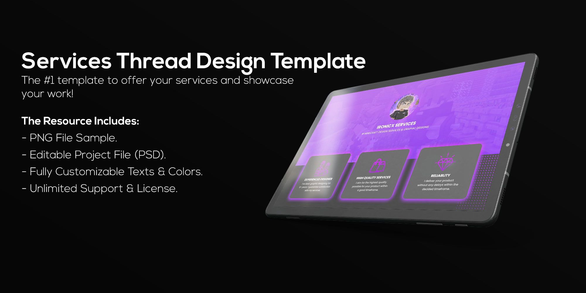 Services Thread Design Template | Purple | BuiltByBit (MC-Market)