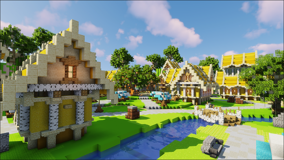 Yellow Medieval Birch Hub - 200x200 | BuiltByBit (MC-Market)