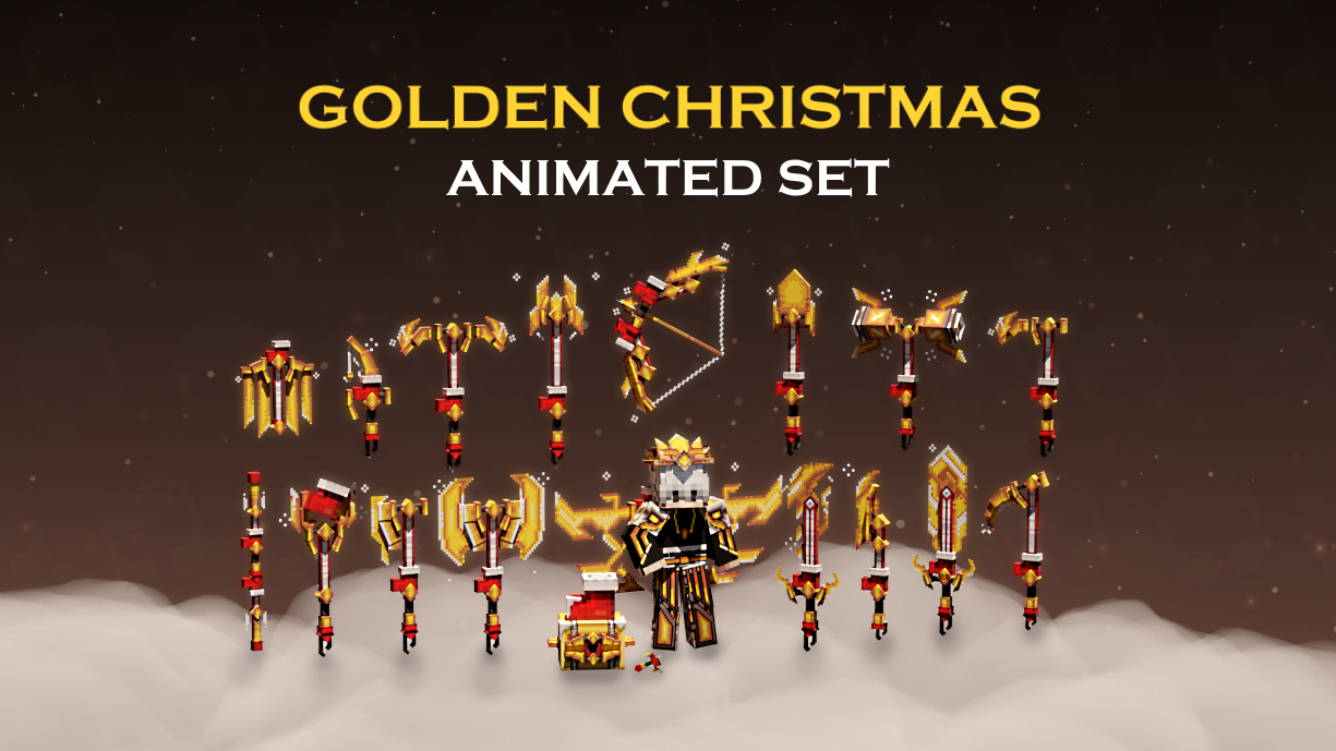 Golden Christmas Animated Set | BuiltByBit