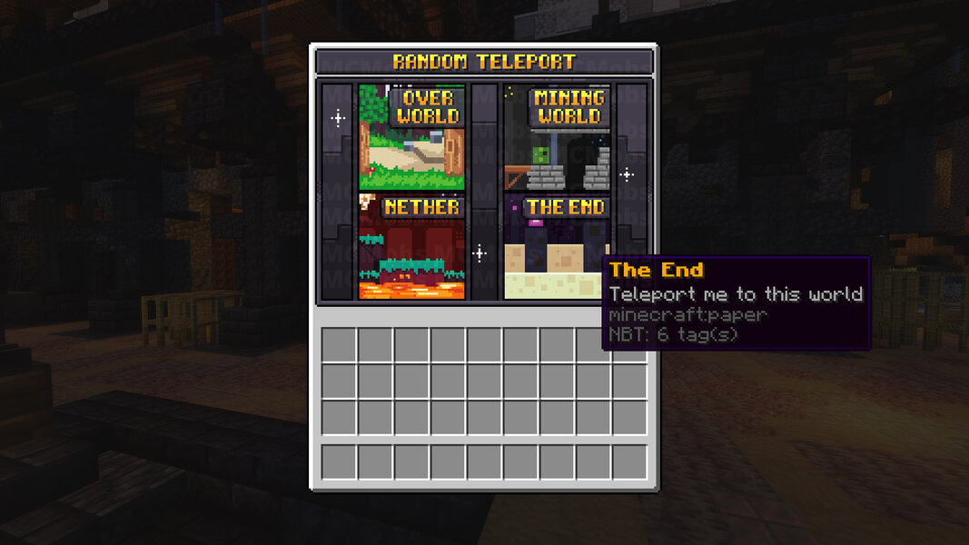 Random TP GUIs - DeluxeMenus - Clickable | BuiltByBit (MC-Market)