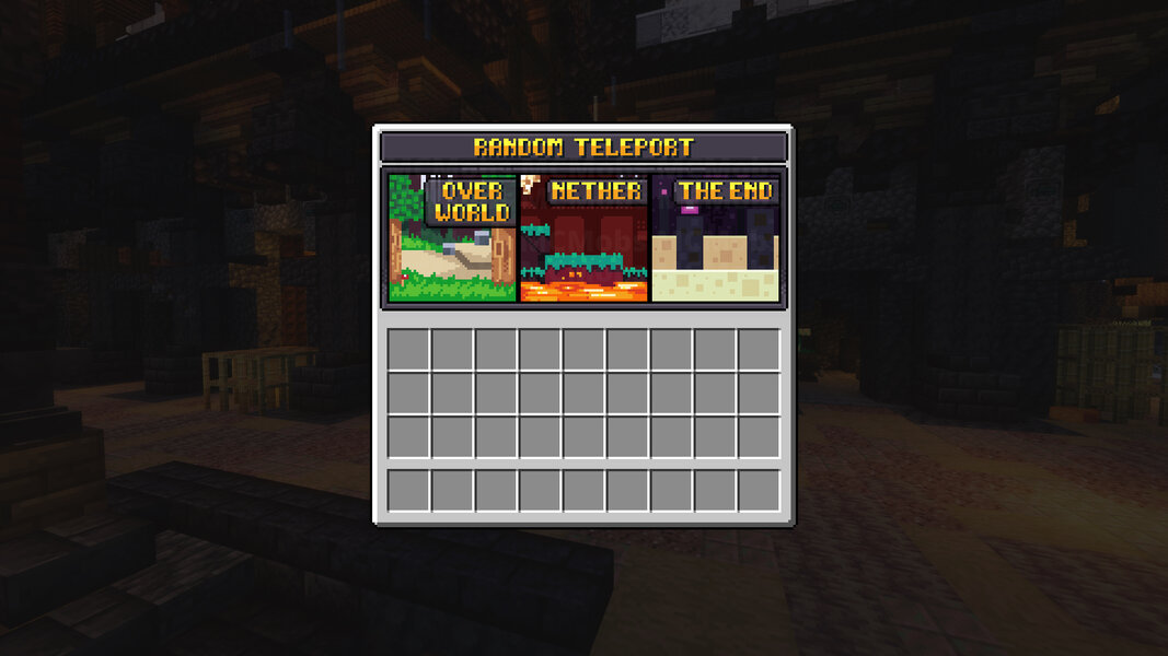 Random TP GUIs - DeluxeMenus - Clickable | BuiltByBit (MC-Market)