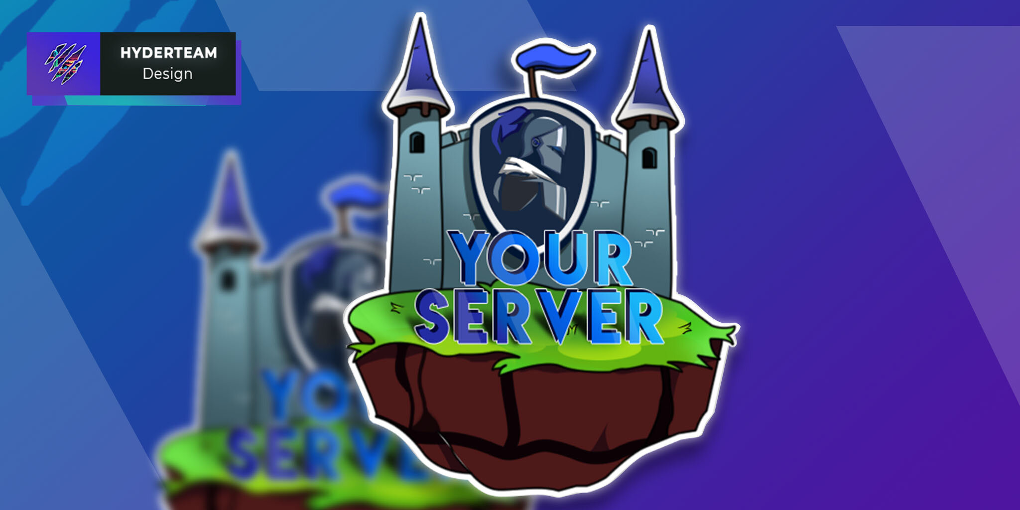 Medieval castle logo with knight | BuiltByBit