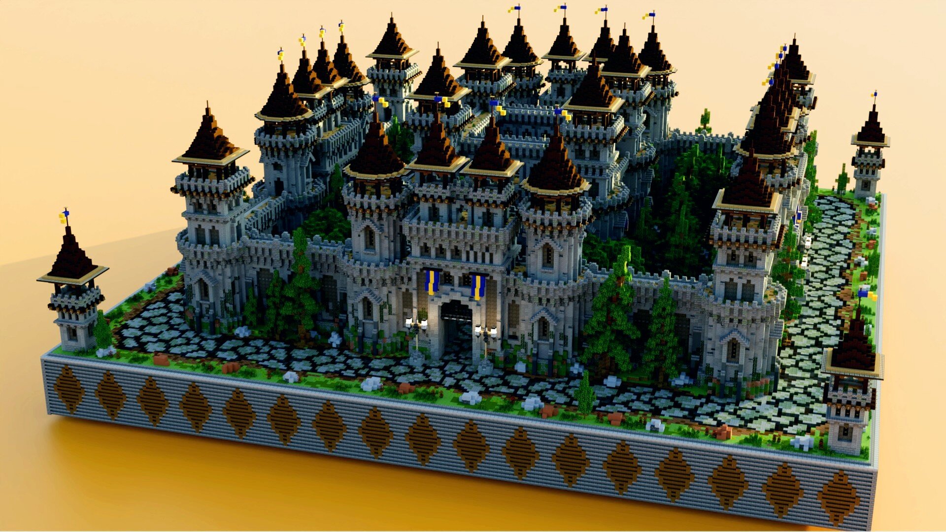 -| FACTIONS SPAWN |- Castle | 200x200 | BuiltByBit (MC-Market)
