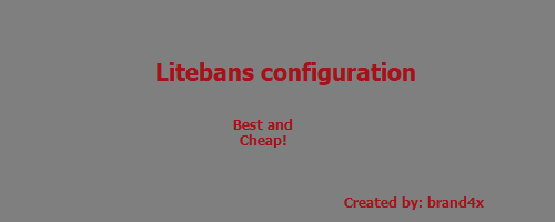 Litebans config | ENG | Red | BuiltByBit