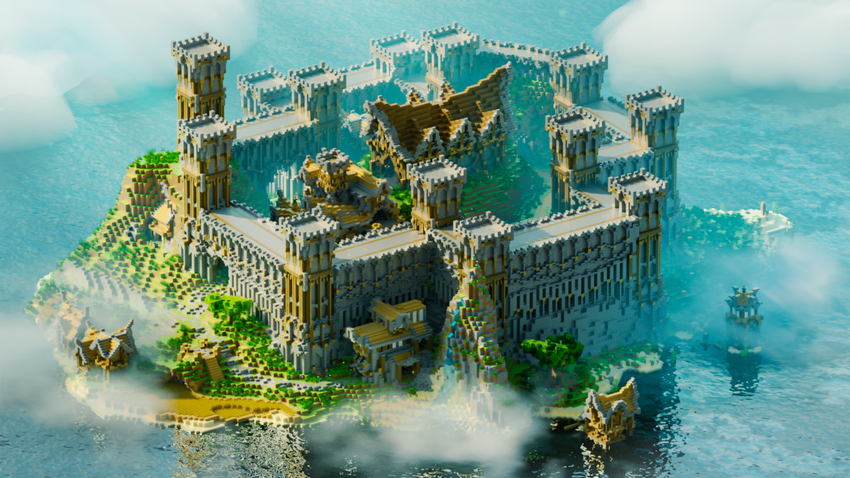 Huge Medieval Castle Spawn | BuiltByBit (MC-Market)
