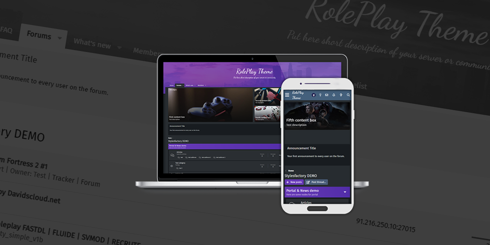 RolePlay Dark XenForo Theme | BuiltByBit
