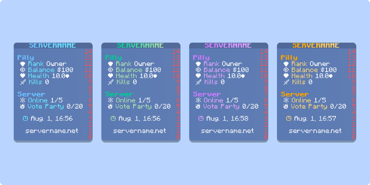 AnimatedScoreboard Config | | BuiltByBit (MC-Market)