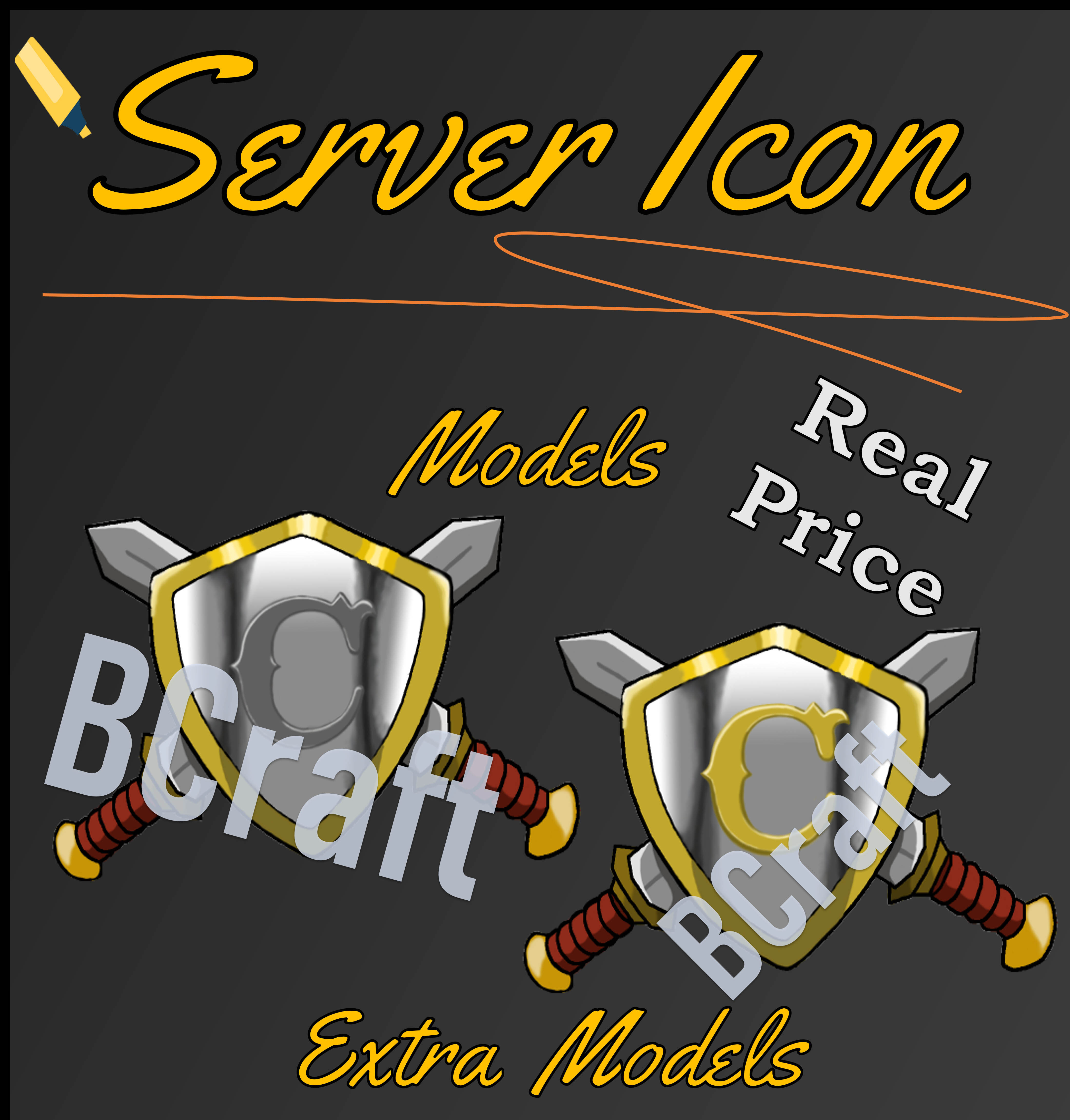 Server icon - Letter C - 4 MODELS | BuiltByBit