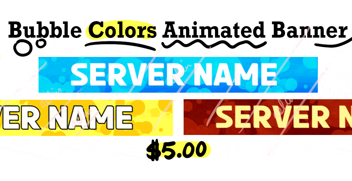Bubble Colors Animated Server Banner | BuiltByBit (MC-Market)