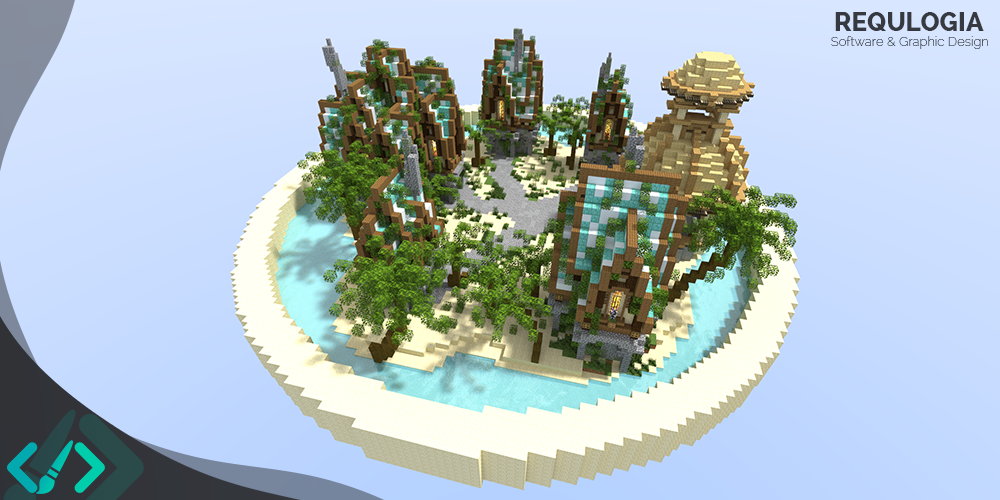 Auth Lobby - Tropical Themed Map 100x100 | BuiltByBit (MC-Market)