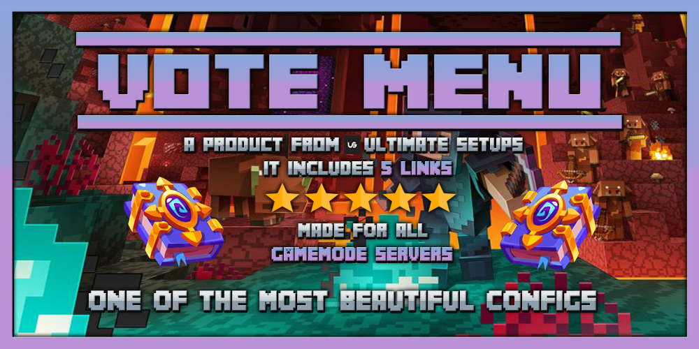 Vote Menu | Deluxe Menus Config | BuiltByBit (MC-Market)