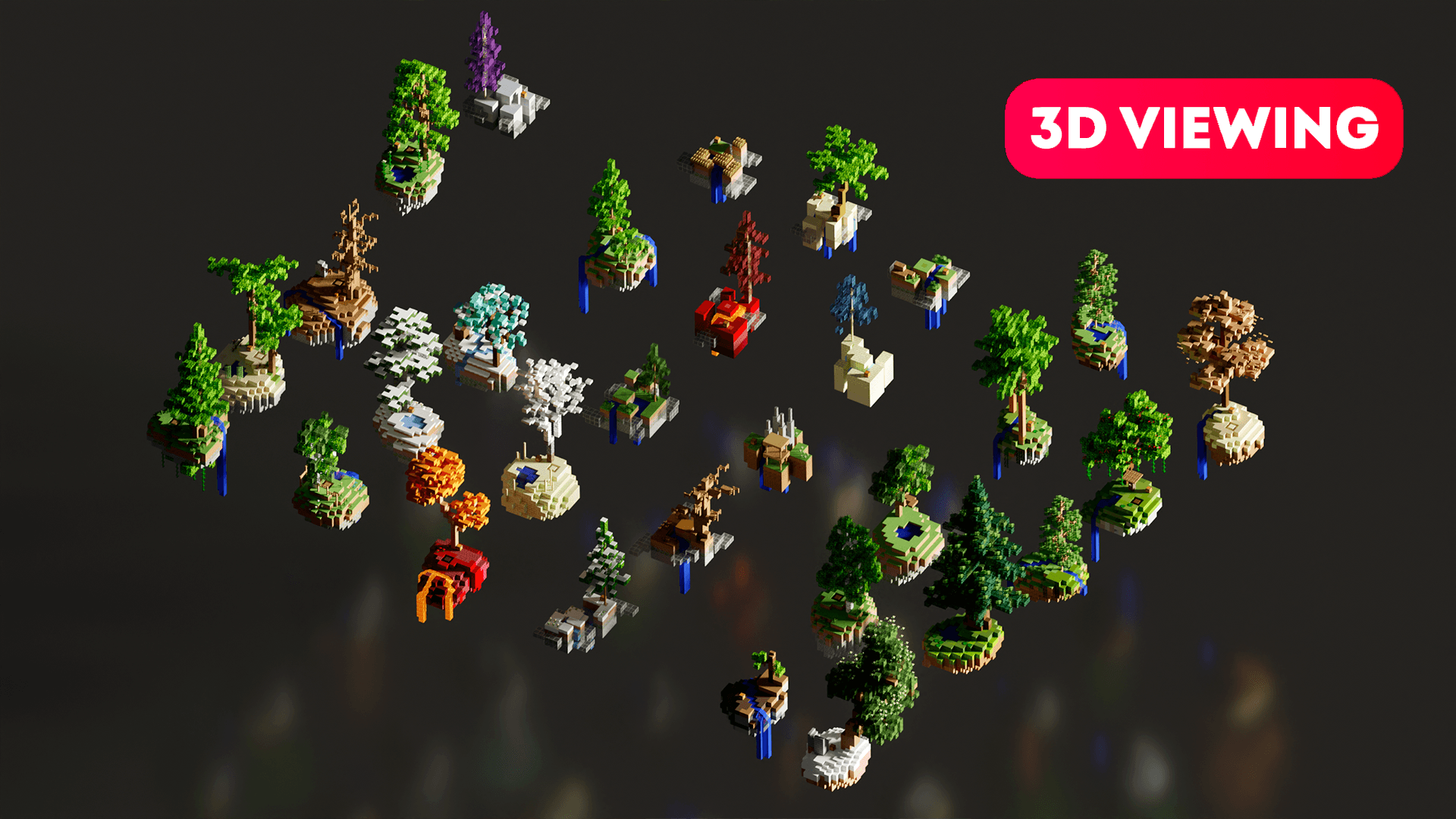 Small Lands - 30x Sky Block Lands Pack | BuiltByBit