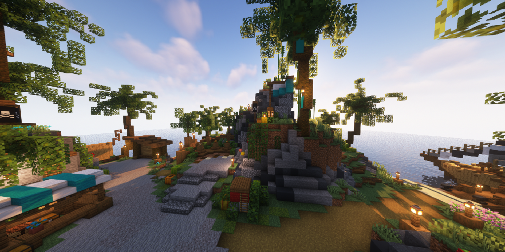 Minecraft - tropical & pirate hub - | BuiltByBit