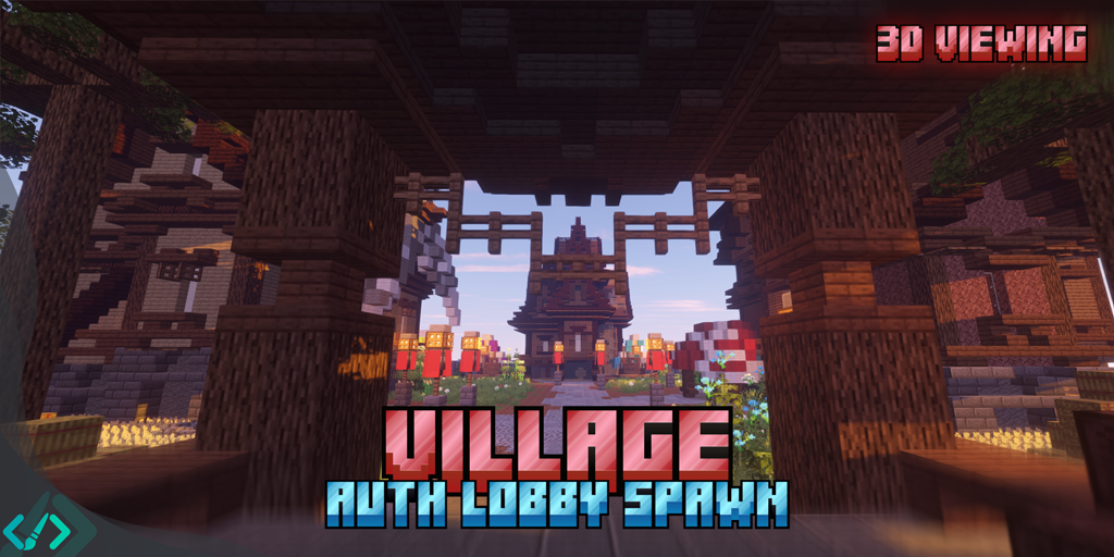 AUTH LOBBY - Village Themed Map 100x100 | BuiltByBit (MC-Market)