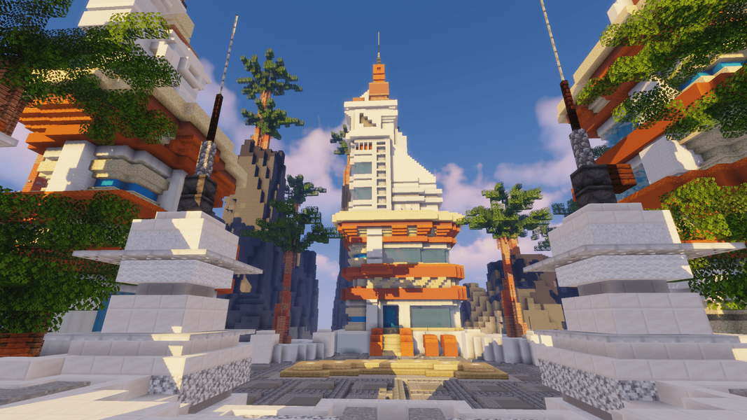 Sci-Fi Town - Minecraft Lobby | BuiltByBit