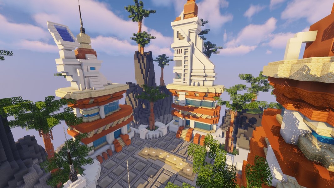 Sci-Fi Town - Minecraft Lobby | BuiltByBit