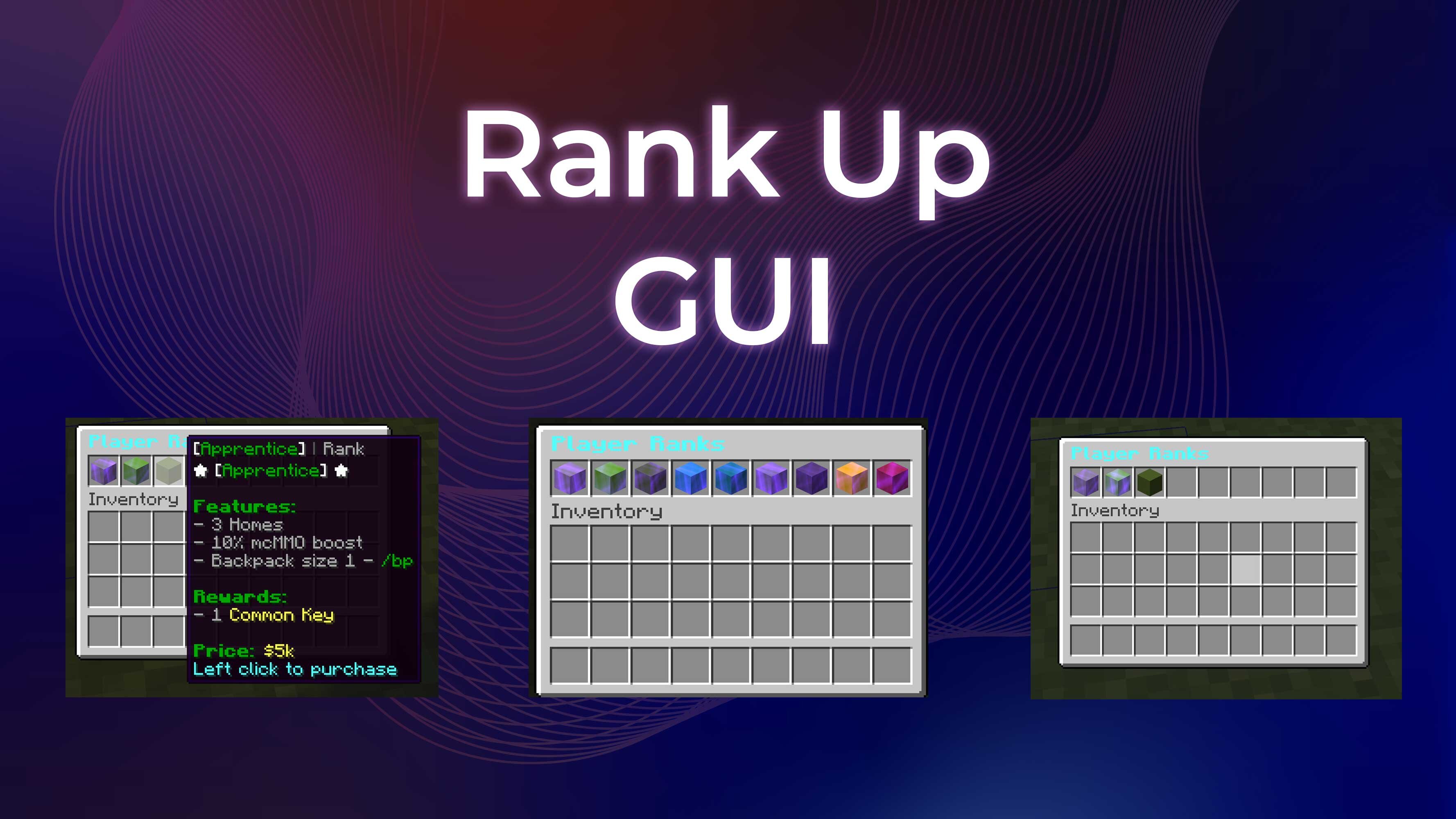 NEW | Rank Up GUI | DeluxeMenus Rank Up | BuiltByBit