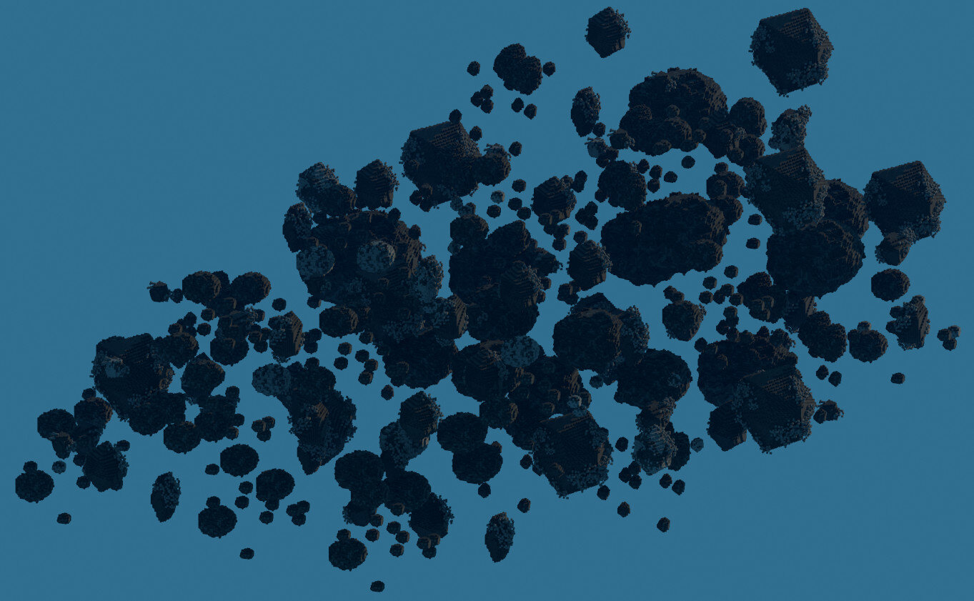 Asteroid Field 350x350 Custom Map | BuiltByBit (MC-Market)