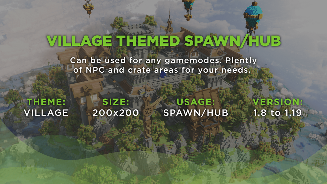 Village Themed | Spawn/Hub | BuiltByBit (MC-Market)