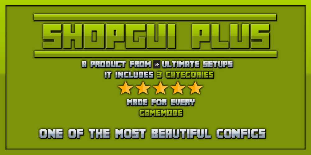 ShopGuiPlus Configuration | 3 Categories | BuiltByBit (MC-Market)