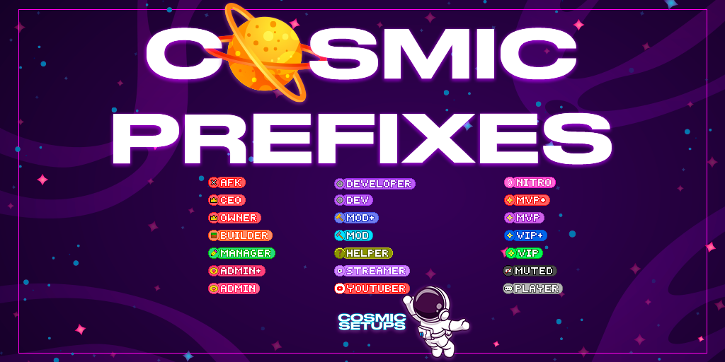 Cosmic Prefixes | ItemsAdder-Oraxen | BuiltByBit