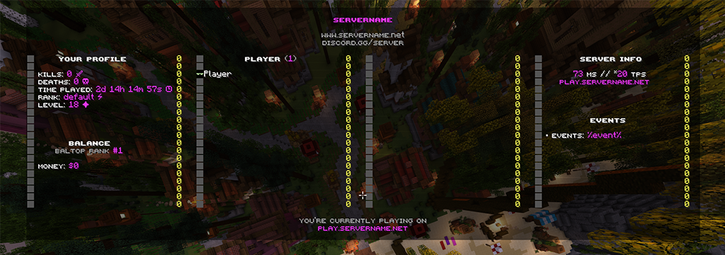 TAB Layout | 11 Different Colors | BuiltByBit