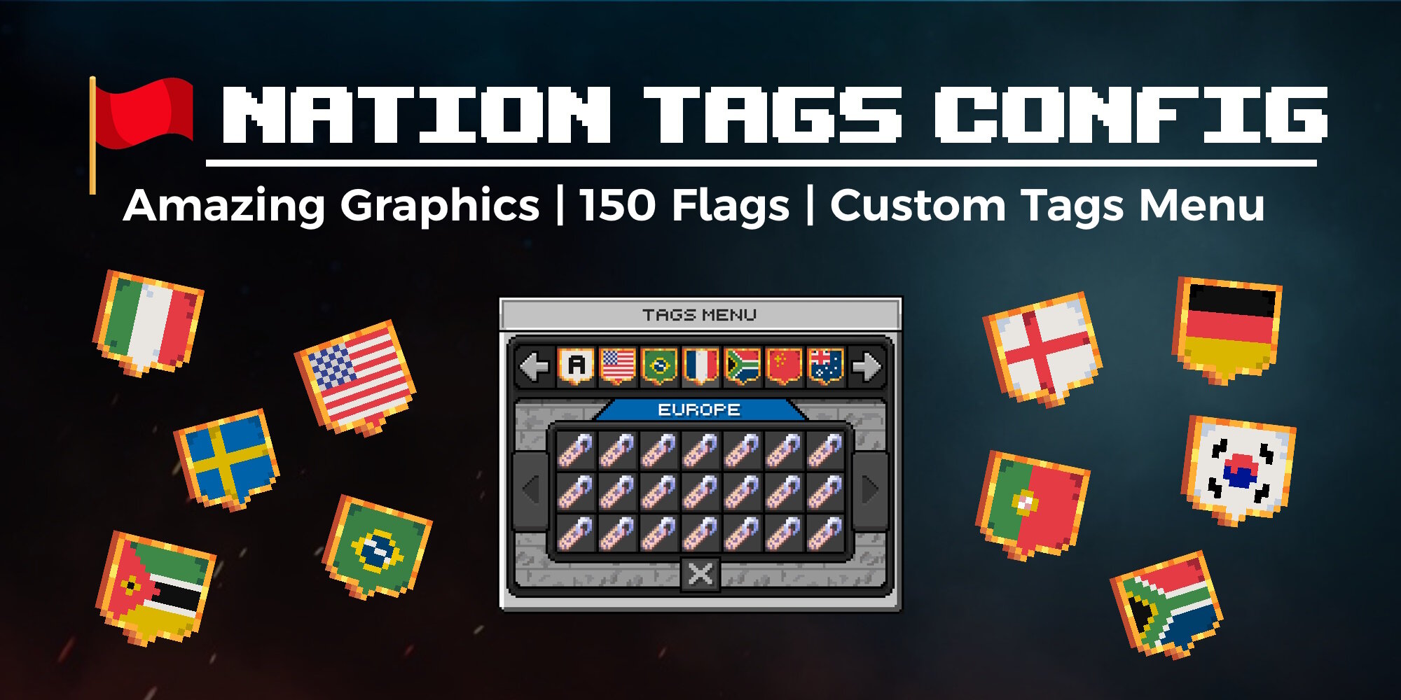 Nations Deluxetags Config - 150 Nations | BuiltByBit