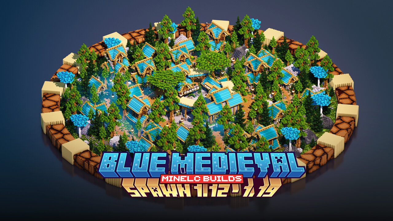 Blue Medieval Village Spawn - 400x400 | BuiltByBit