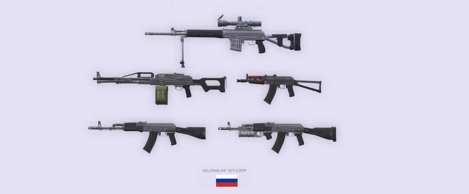 Modern Russian Gun Pack | BuiltByBit