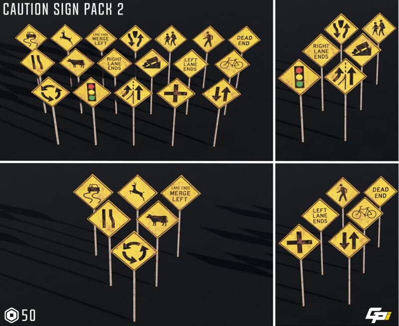 Road Sign Pack 2 | BuiltByBit