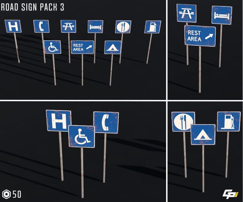 Road Sign Pack 3 | BuiltByBit