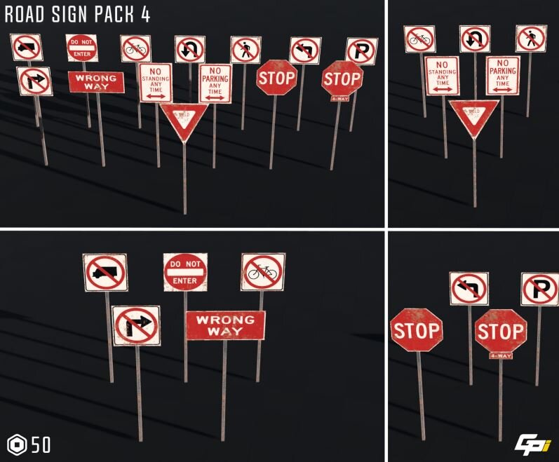 Road Sign Pack 4 | BuiltByBit