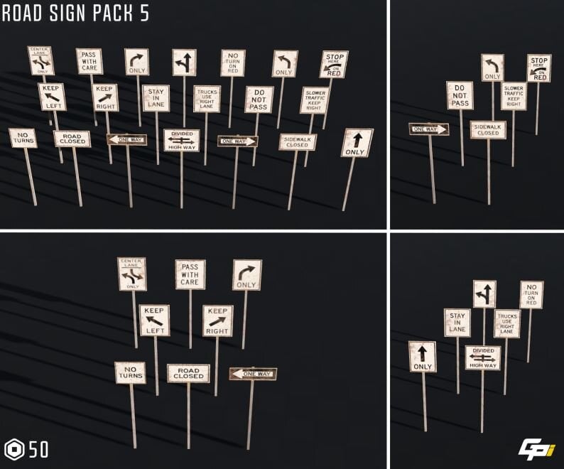 Road Sign Pack 5 | BuiltByBit