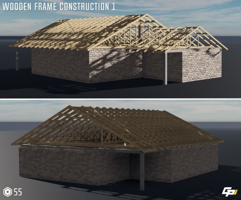 Wooden Frame Construction 1 | BuiltByBit