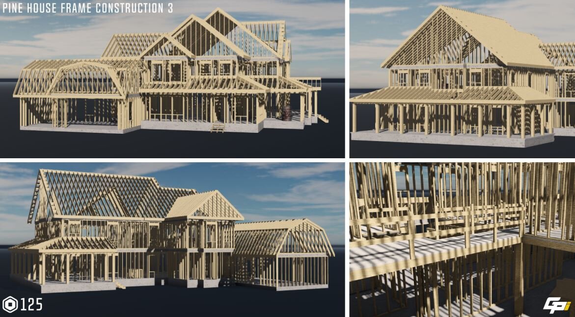 Pine House Frame Construction 3 | BuiltByBit