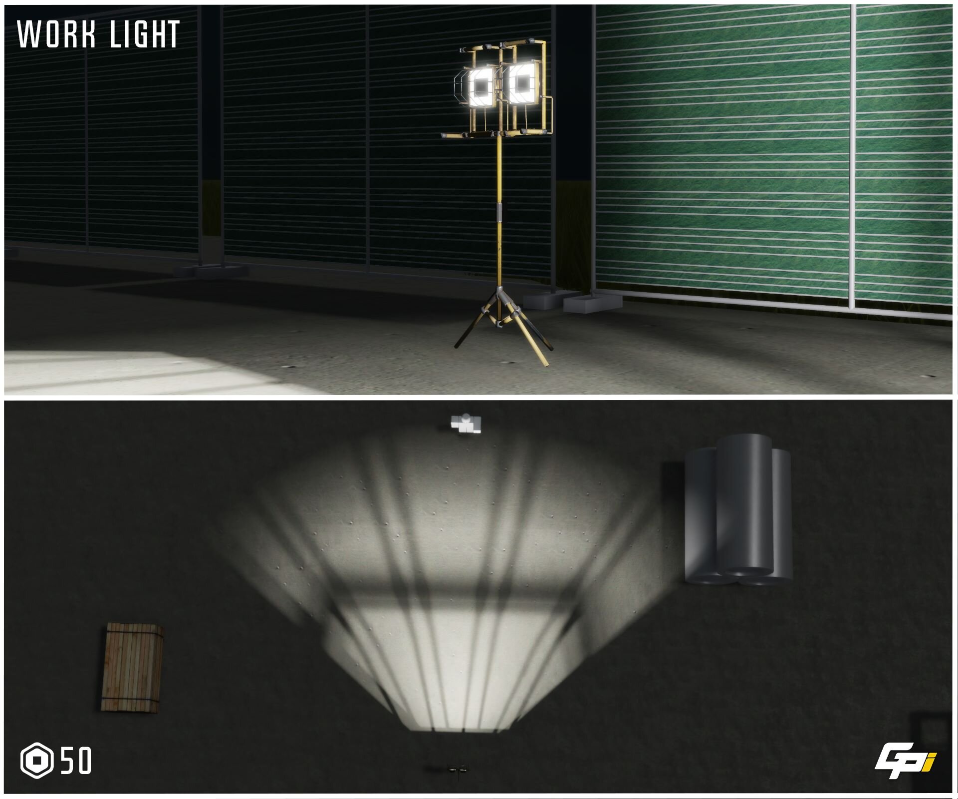 Scripted Work Light | BuiltByBit