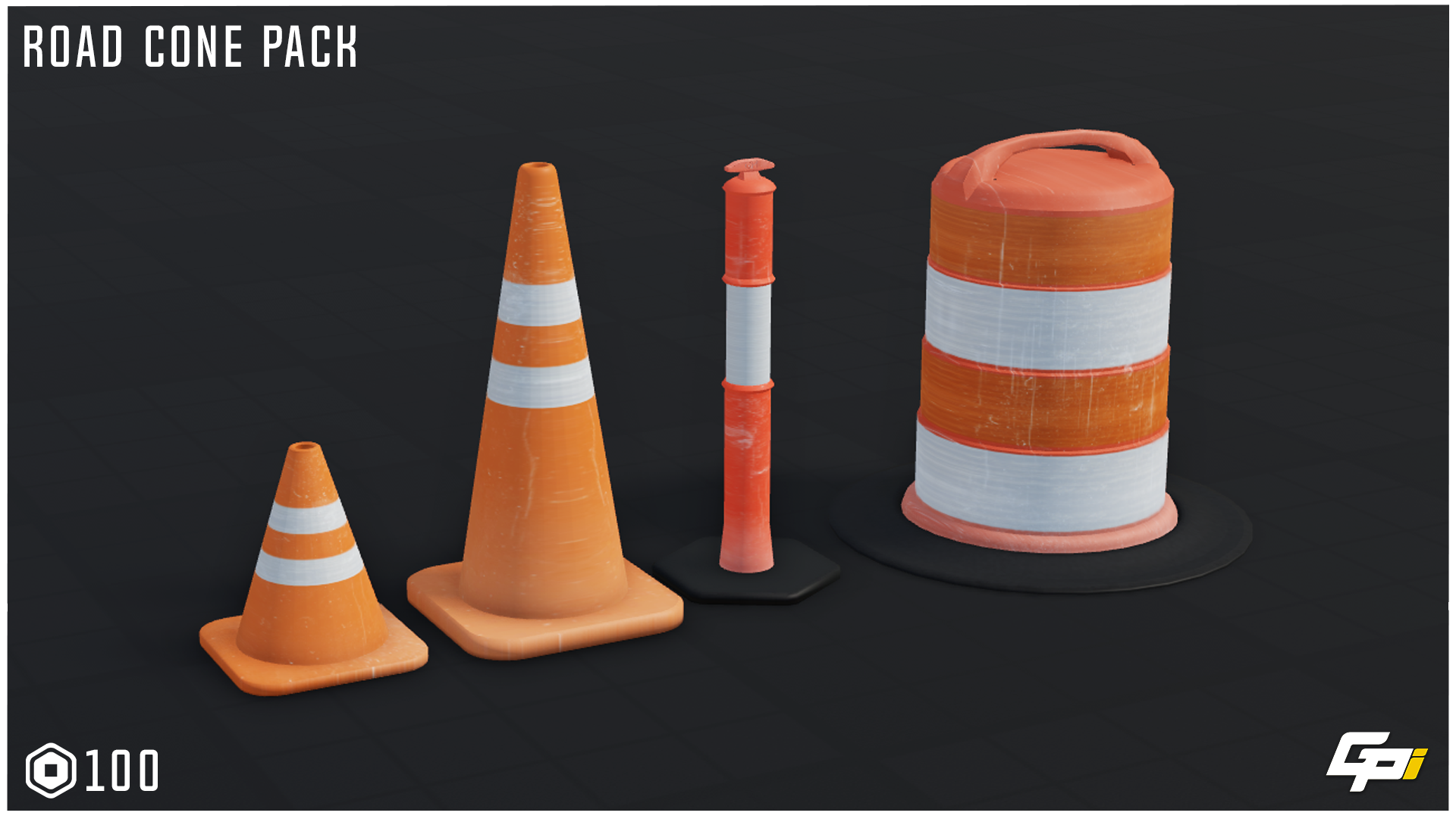 Road Cone Pack + Placement System | BuiltByBit