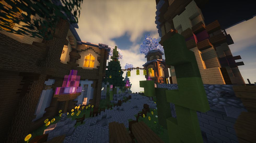 Fantasy Skyblock Village Spawn | BuiltByBit