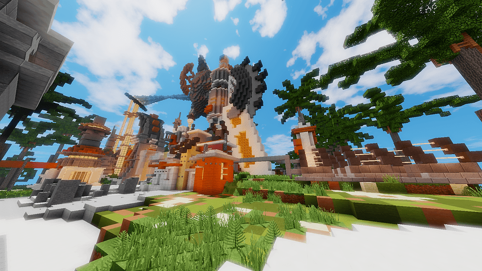 Tropical SciFi Skyblock Spawn | BuiltByBit