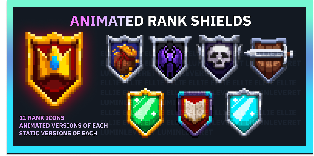 ANIMATED 9+ Shield rank icons | BuiltByBit