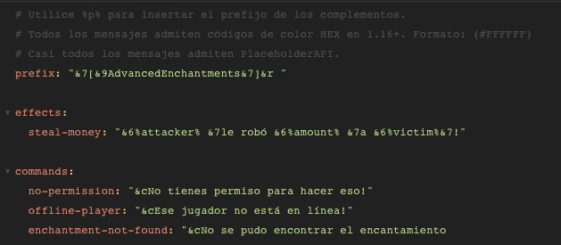 Language Advanced Enchantments Spanish | BuiltByBit
