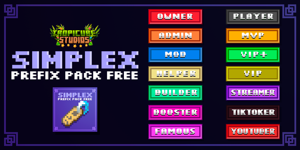 SimpleX FREE Prefix Pack - English | BuiltByBit
