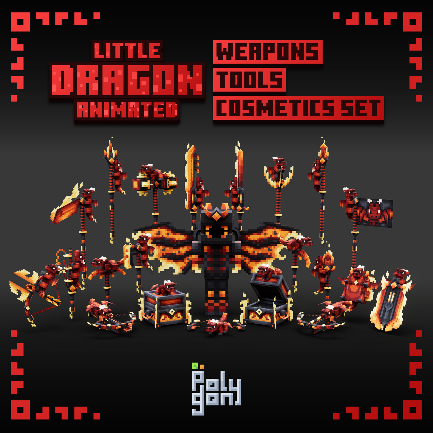 Little Dragon Animated Weapons & Tools | BuiltByBit