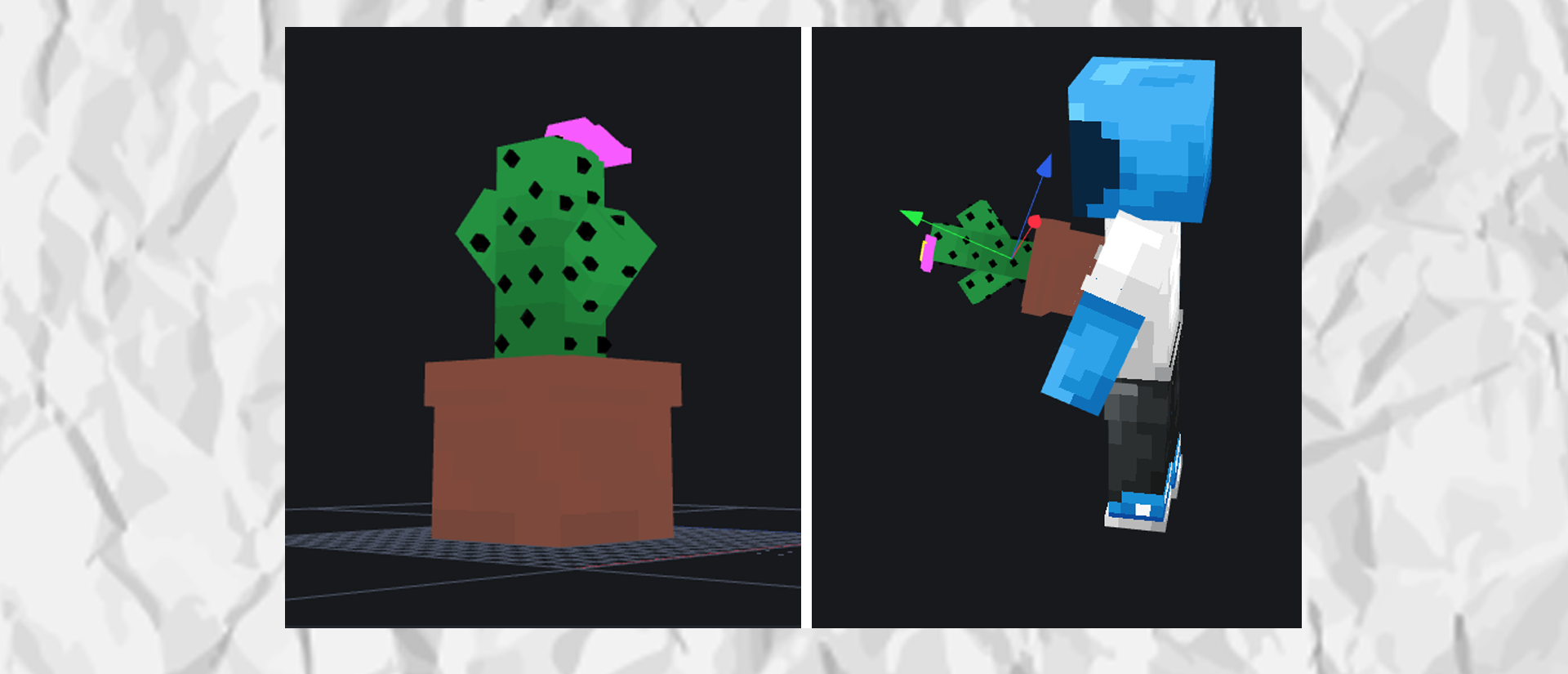 minecraft model of basic cactus | BuiltByBit